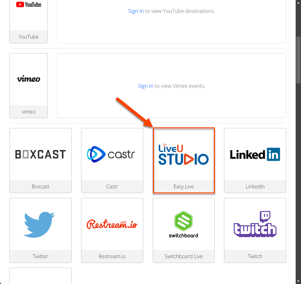 LiveU Solo (RTMP) – Studio